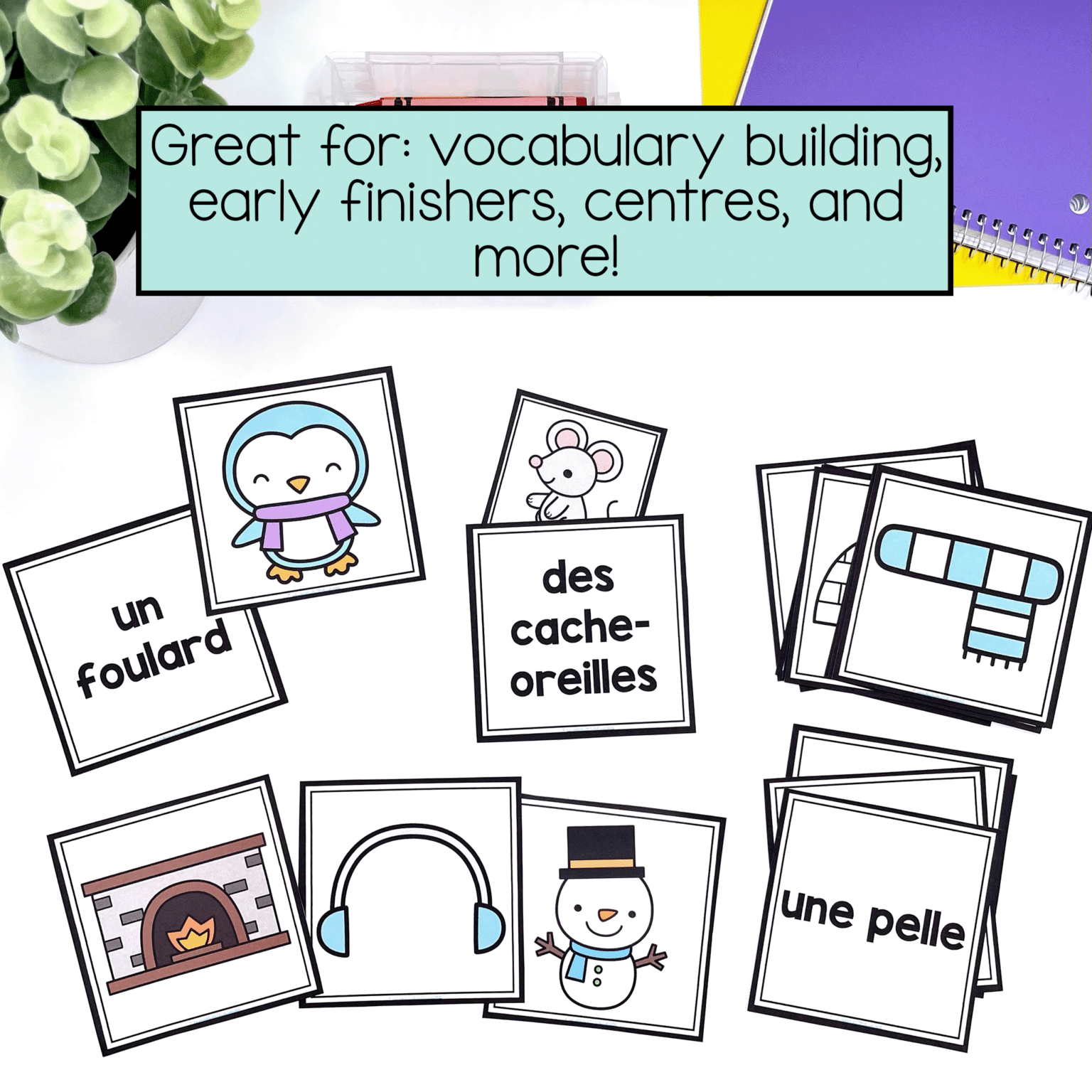 French Winter Vocabulary Games and Activities - Les jeux de vocabulaire ...