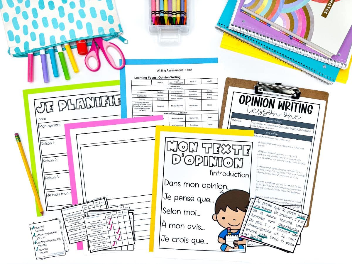 How to Teach Opinion Writing in French in 5 Easy Steps - La Classe de ...