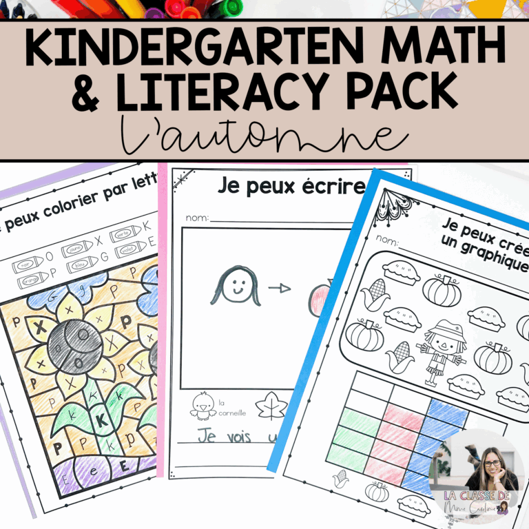 French Fall Activities for Kindergarten and Grade 1 - Les activités d ...