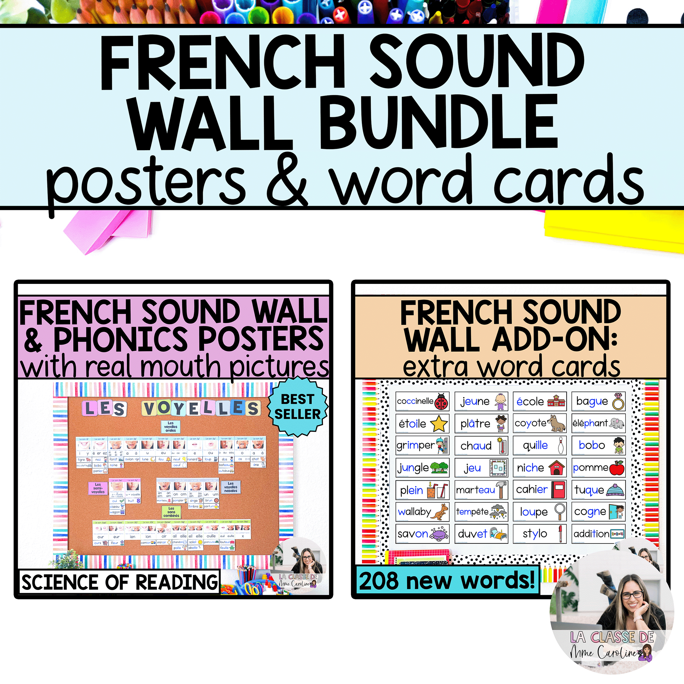 French Sound Wall BUNDLE - French Phonics Posters & Vocabulary Words ...