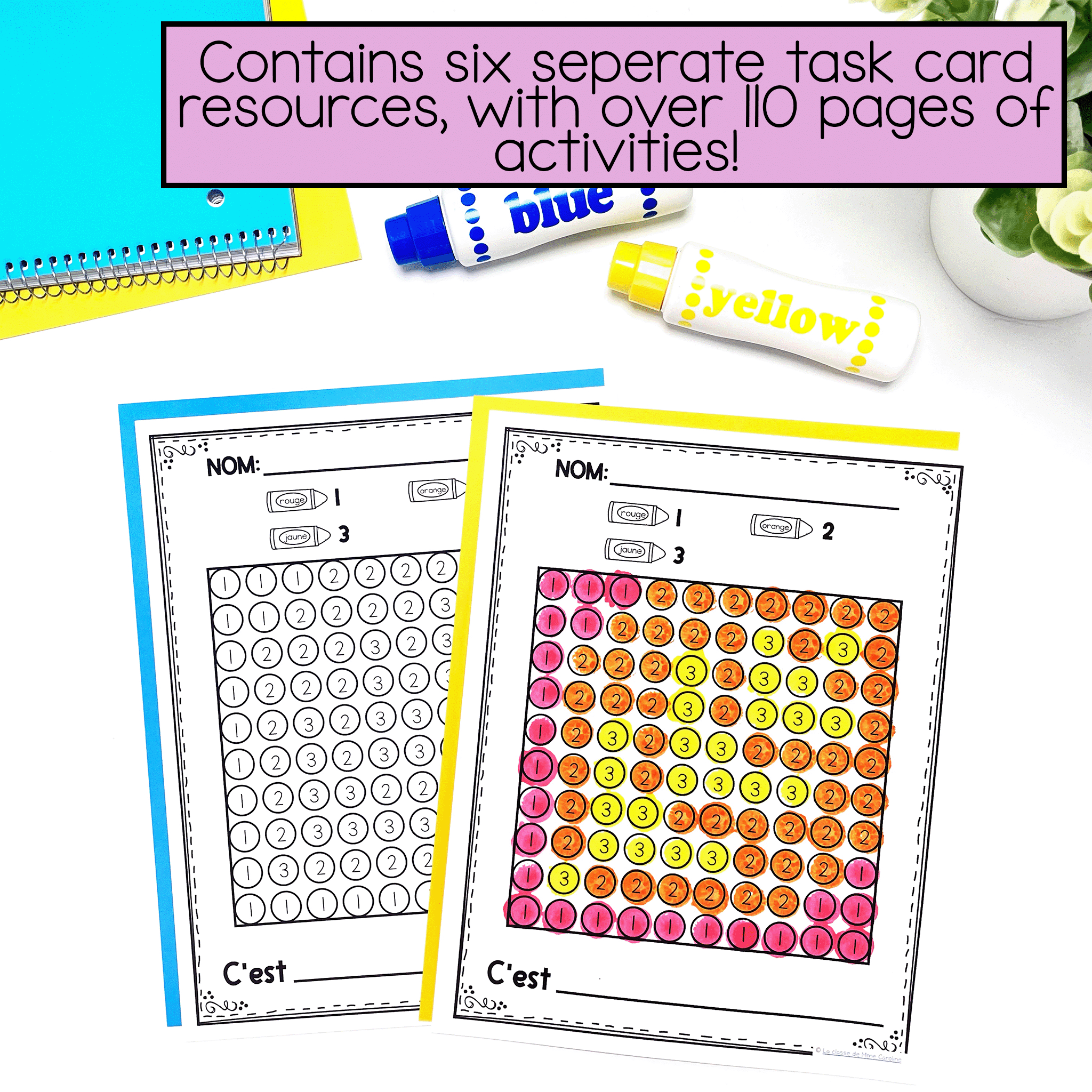 French Spring Task Card Bundle for Early Finishers or Morning Bins - j ...