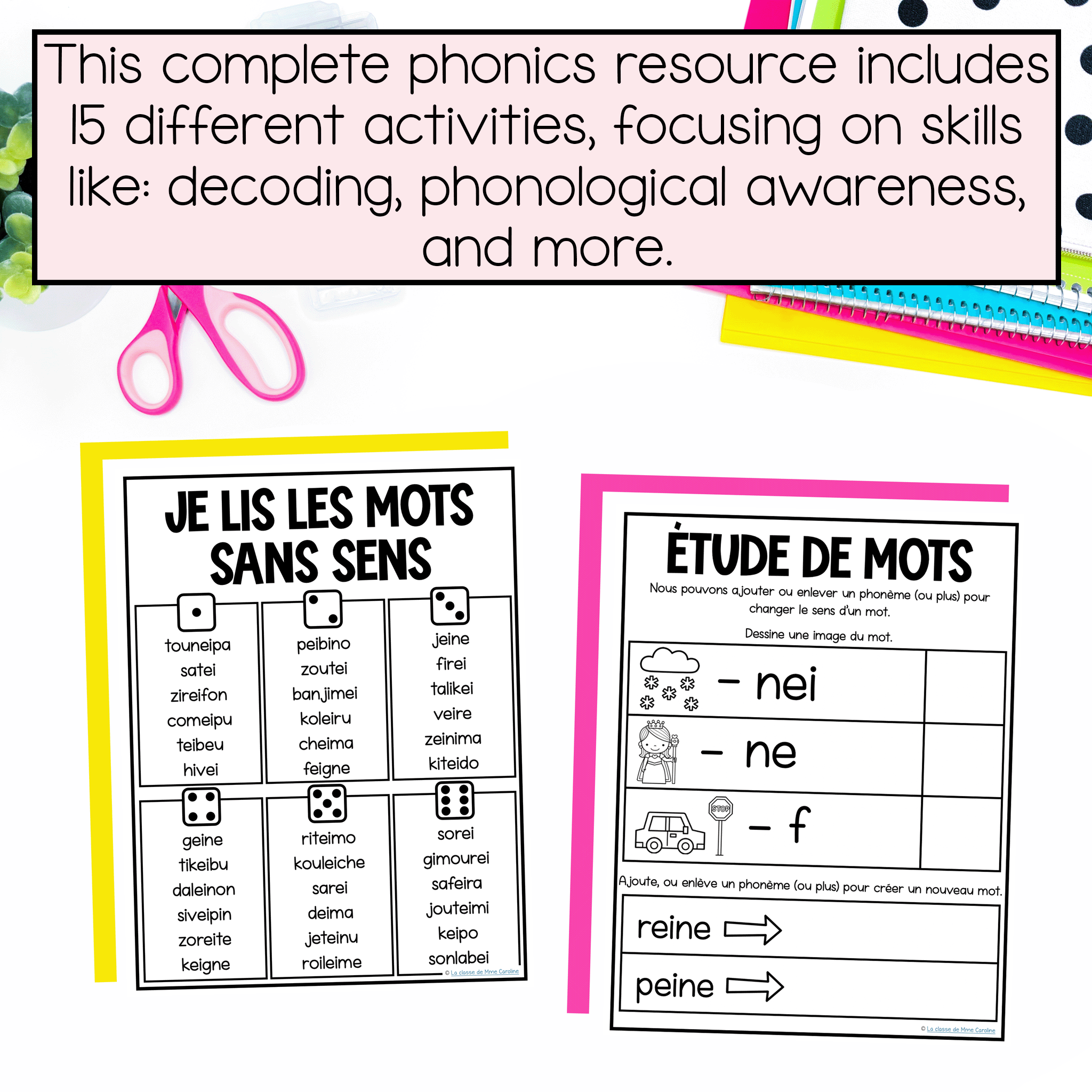 French Phonics Activities - Decoding, Phonological & Phonemic Awareness ...