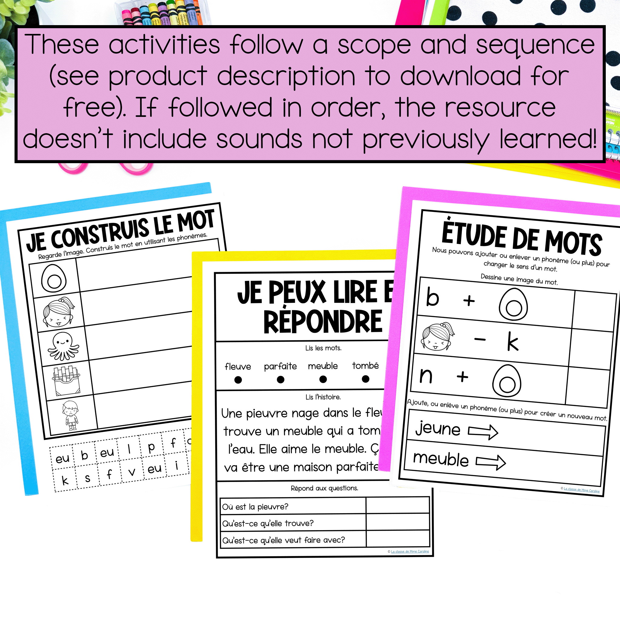 French Phonics Activities - Decoding, Phonological & Phonemic Awareness ...