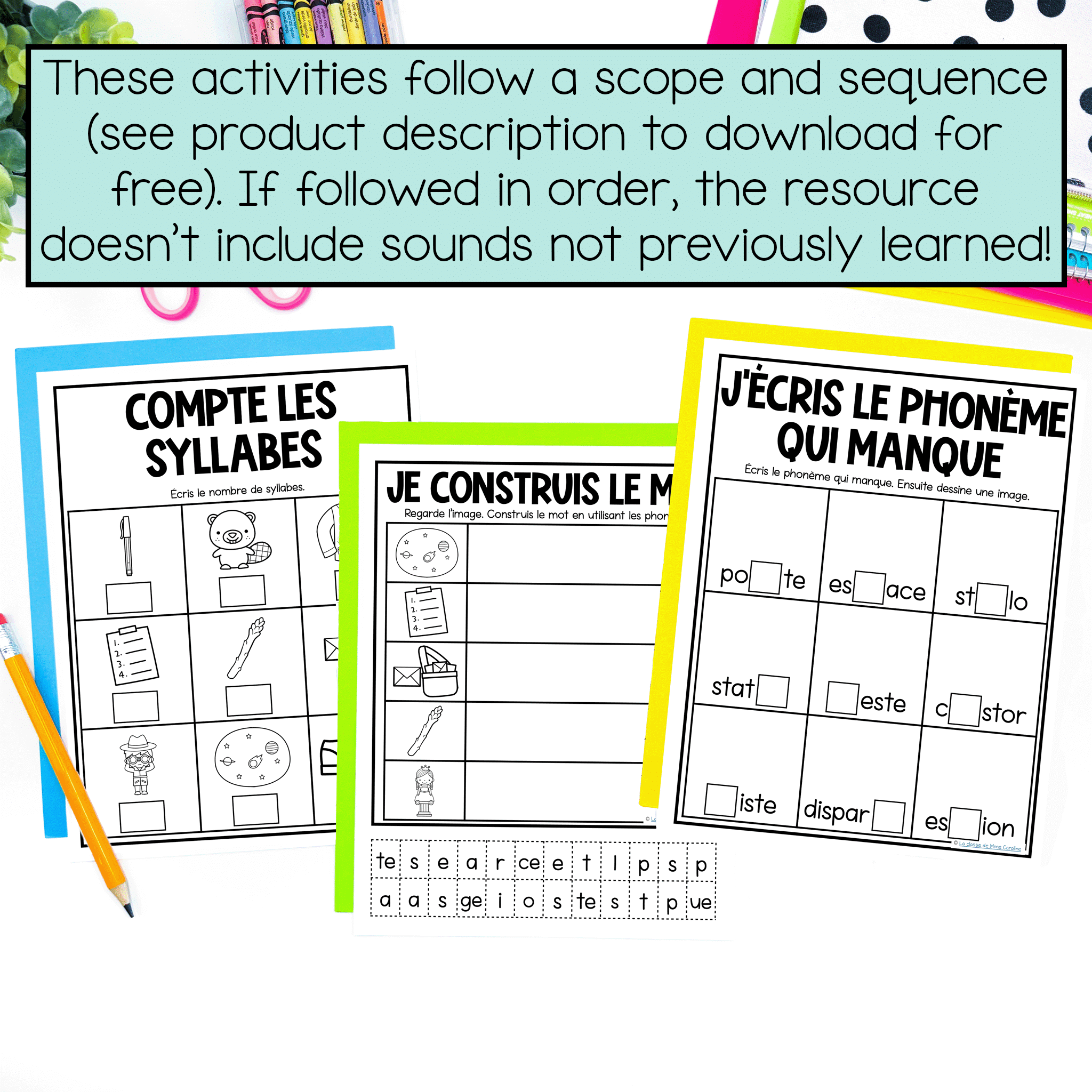 French Phonics Activities - Decoding, Phonological & Phonemic Awareness ...