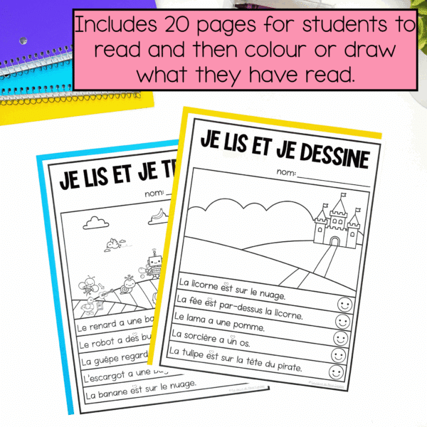 French Decodable Read & Colour – Simple Sounds - La Classe de Mme Caroline