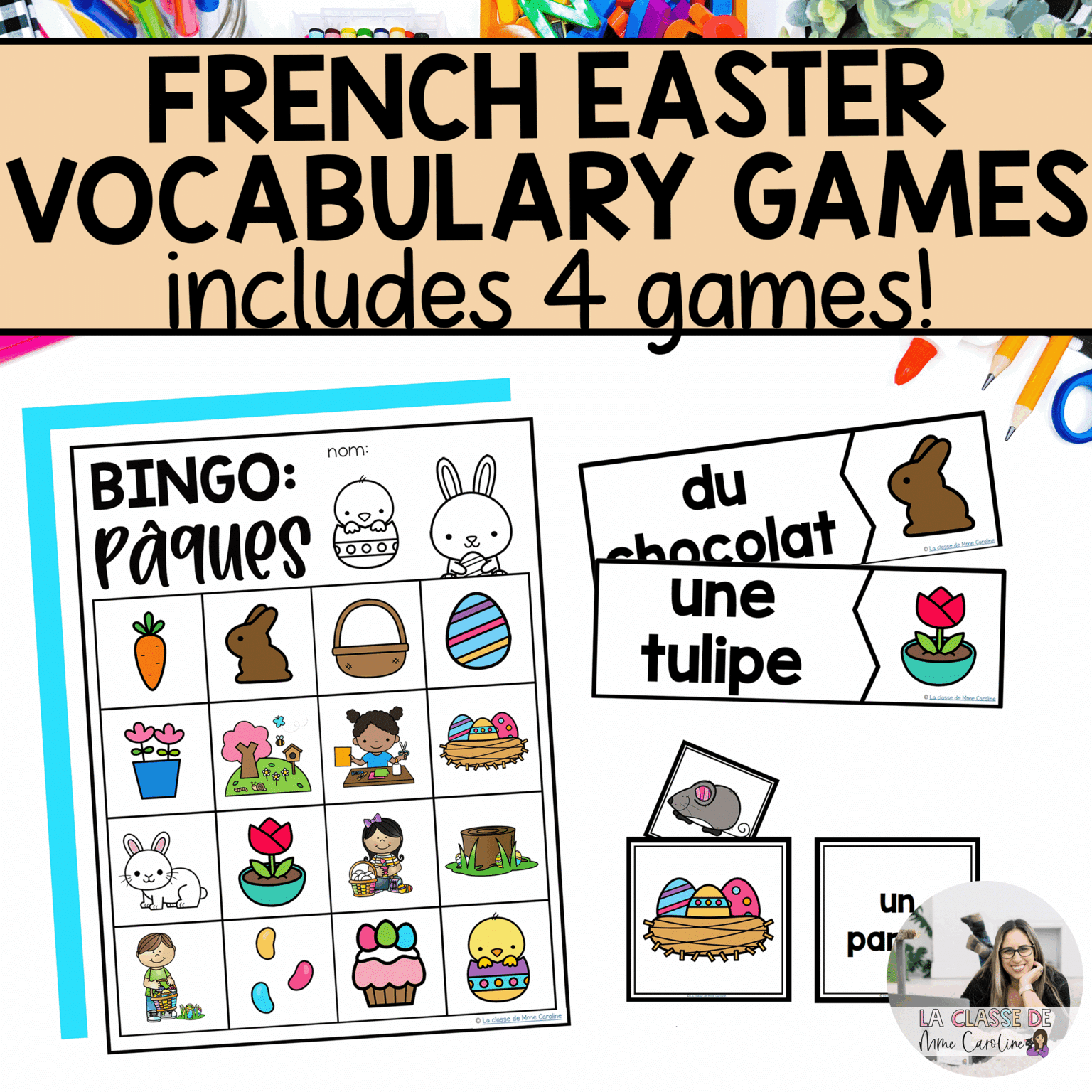 French Easter Vocabulary Games & Activities | Les jeux de vocabulaire ...