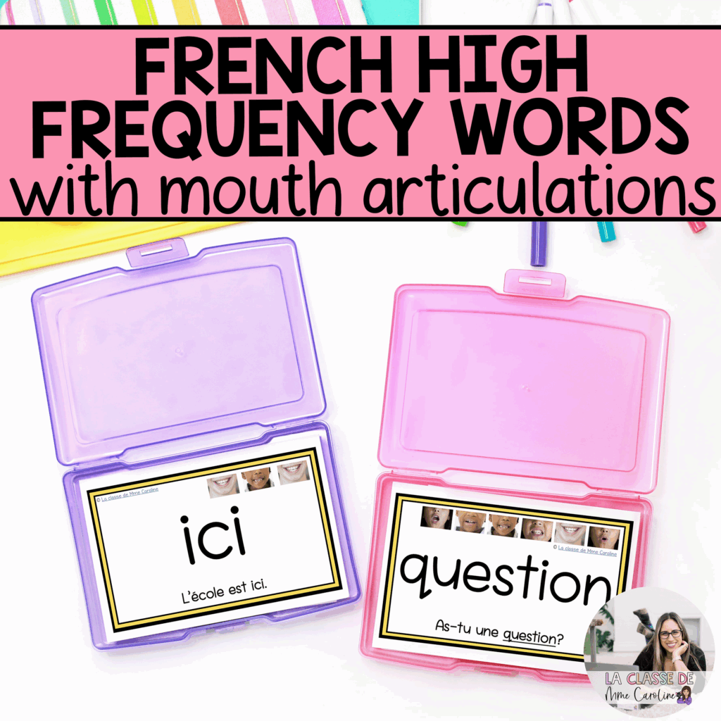 French High-Frequency Words Flashcards – With Mouth Articulation Cues ...